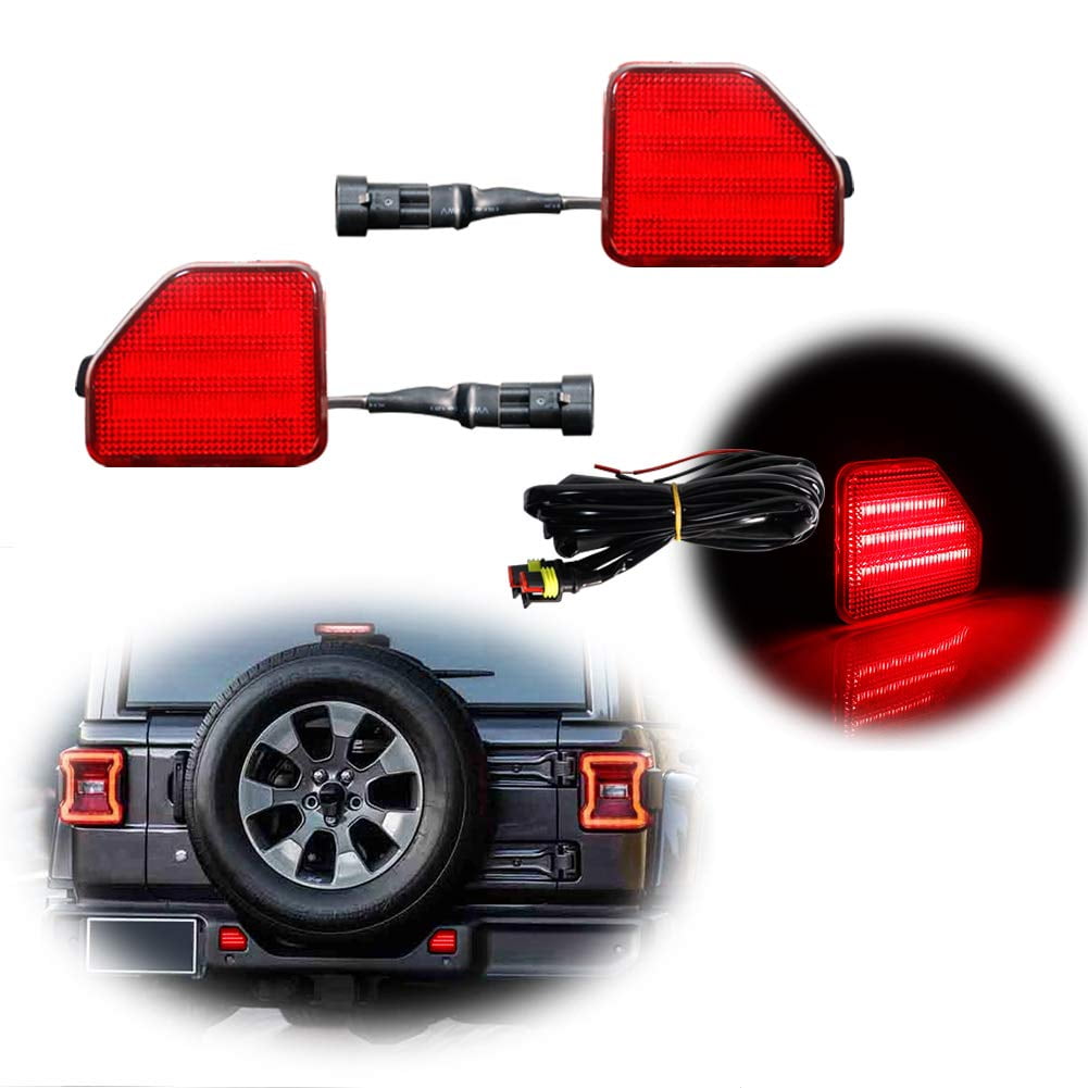 KENRTIR Red Lens LED MMF7 Rear Bumper Reflector Light Kit Compatible ...