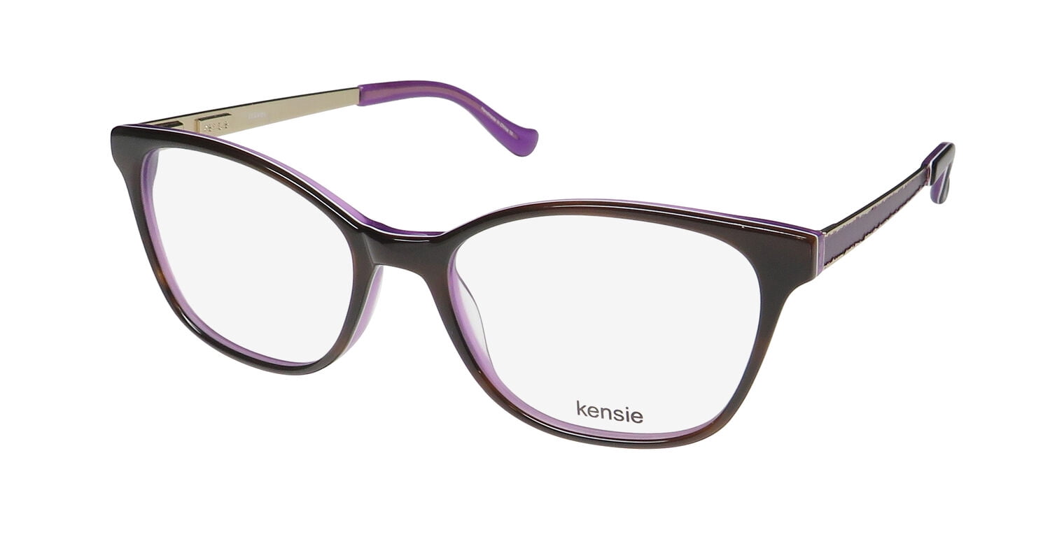 KENSIE TRAVEL CATEYE LENSES FOR SCHOOL/WORK/OFFICE RETRO EYEGLASS FRAME ...