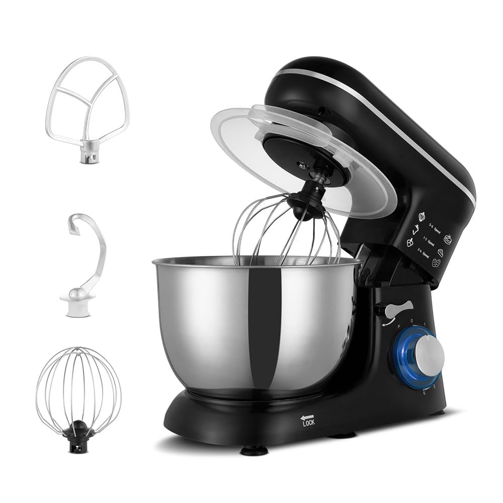 KENT Stand Mixer 1300 W Ideal To Whisk Mix Knead 5L Stainless Steel ...