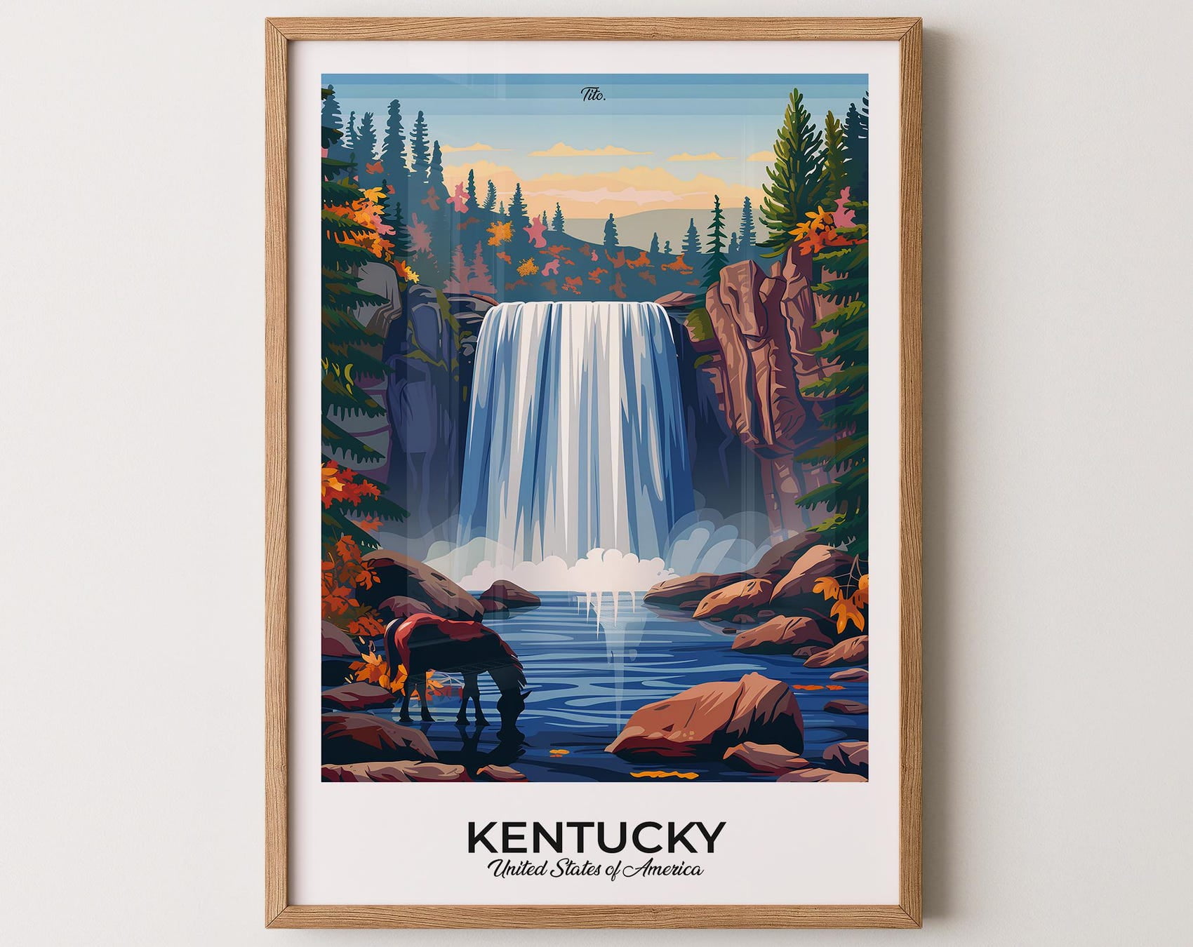 KENTUCKY Poster, Kentucky Travel Poster, Kentucky Art Print, Kentucky ...