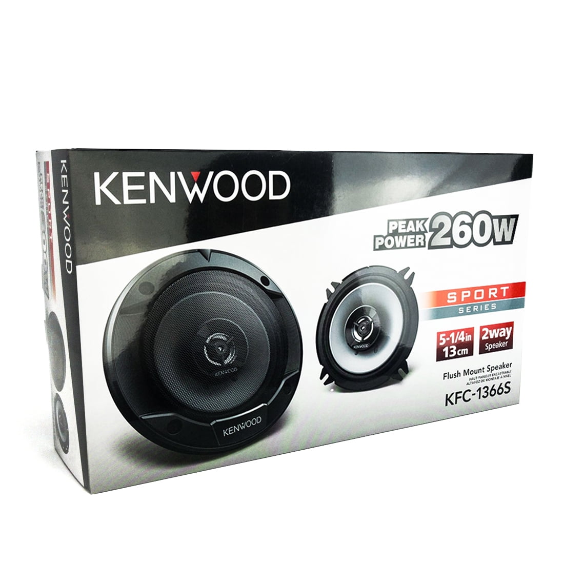 KENWOOD Sport Series Coaxial Speakers (5.25", 2 Way, 250 Watts), KFC ...