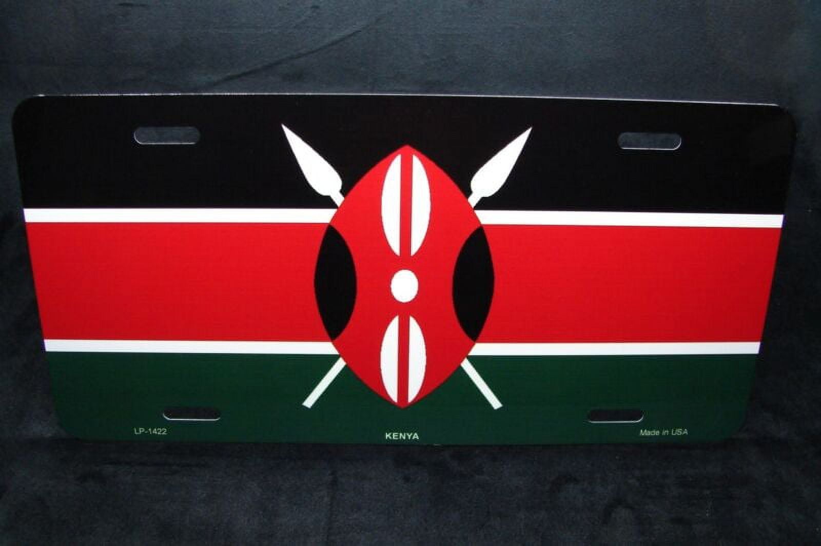 KENYA FLAG METAL CAR LICENSE PLATE, Bendera ya Kenya, KENYAN FLAG ...