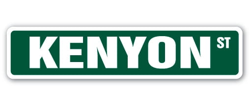 KENYON Street Sign Childrens Name Room Sign | Indoor/Outdoor | 36" Wide ...