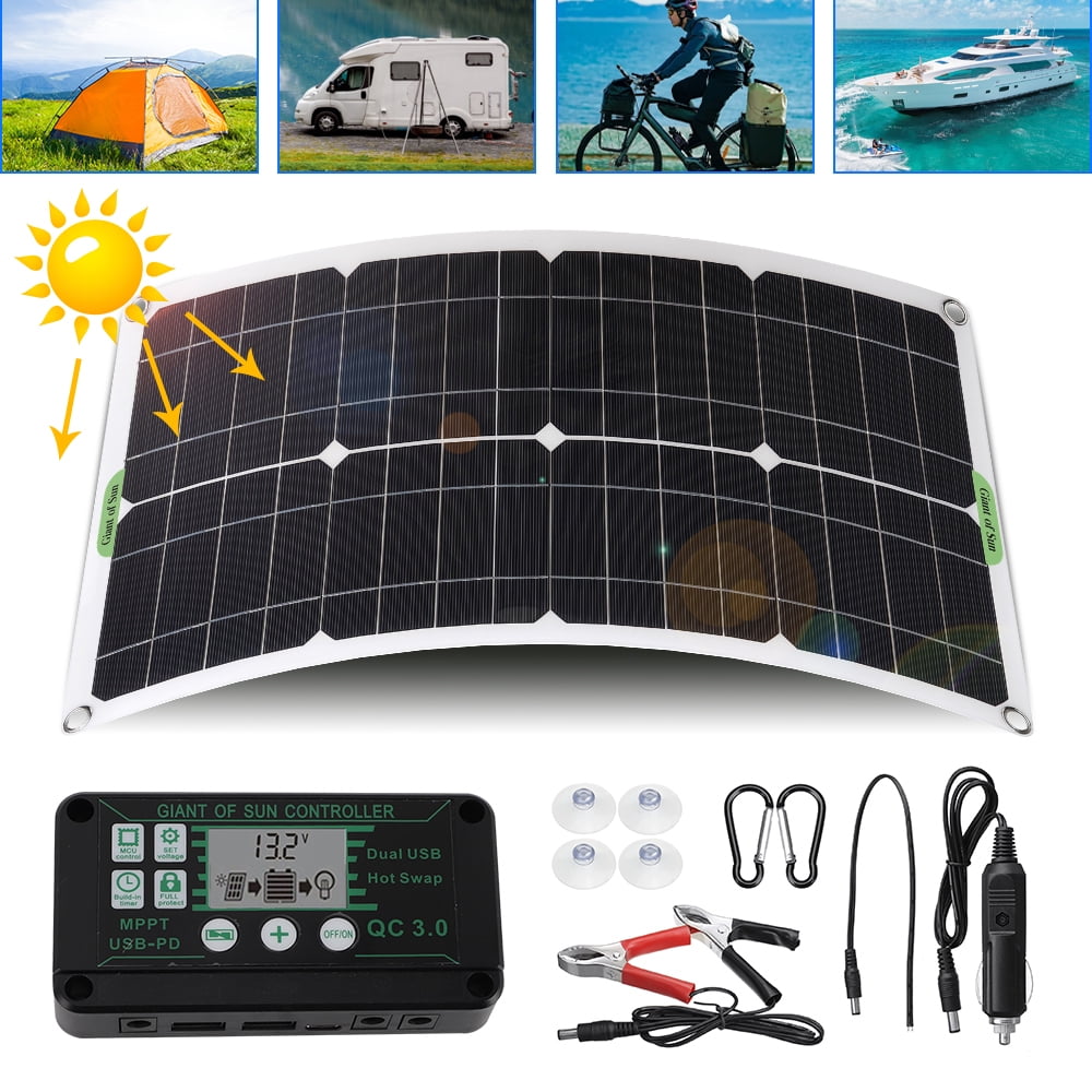 KEPEAK 100W 12V/24V Solar Panel Kit with High Efficiency ...