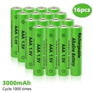 16-Count AA Batteries,DFITO High Capacity Alkaline Battery, 3000mAh 1.5V Rechargeable AA ...