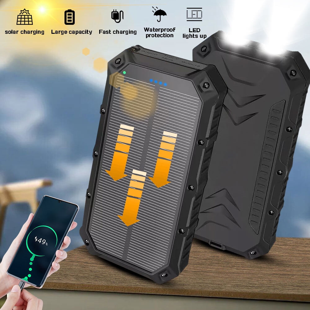 KEPEAK 20000mAh Solar Charger Power Bank, Portable Charger with Fast ...