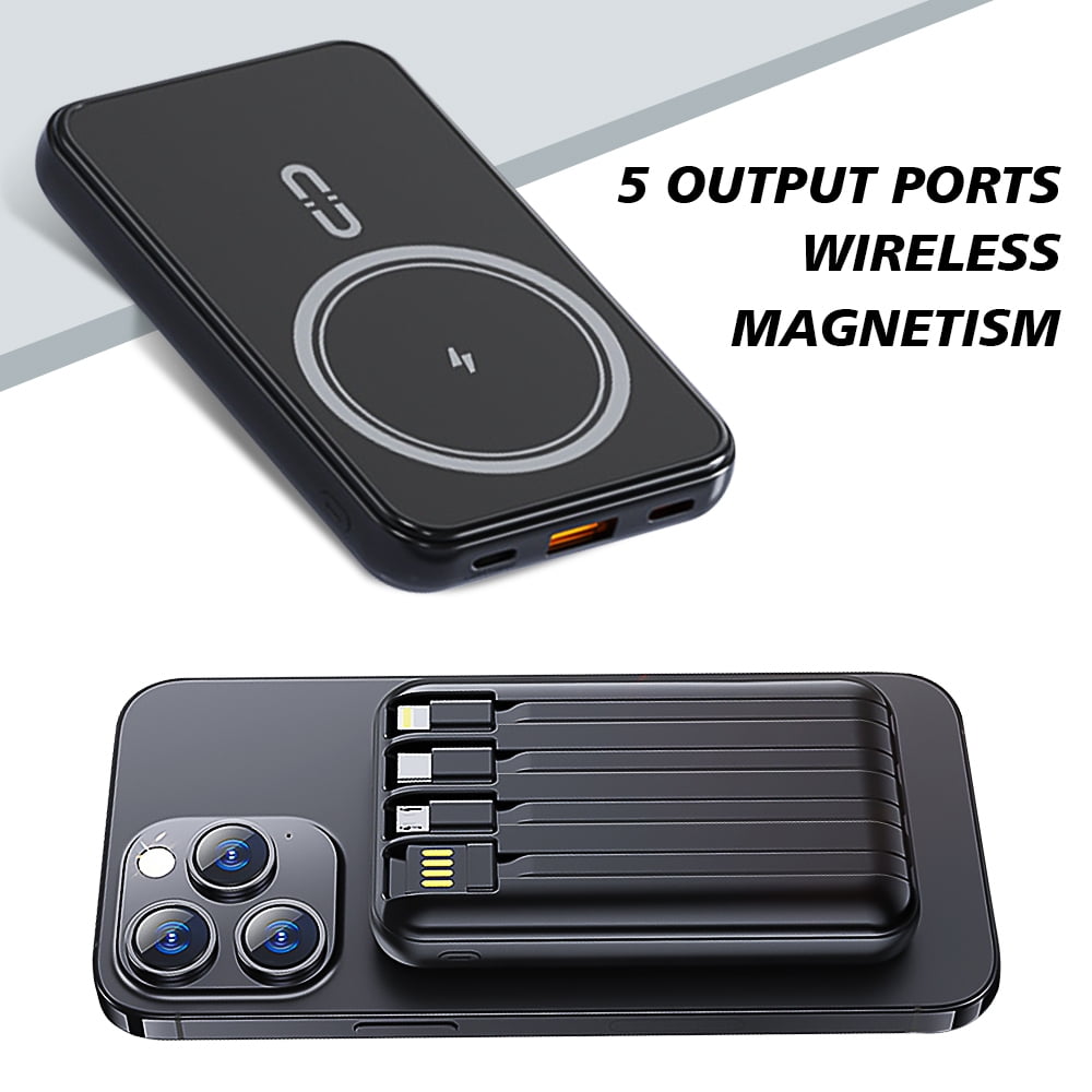 DFITO Magnetic Wireless Power Bank, 10000mAh Portable Charger with ...
