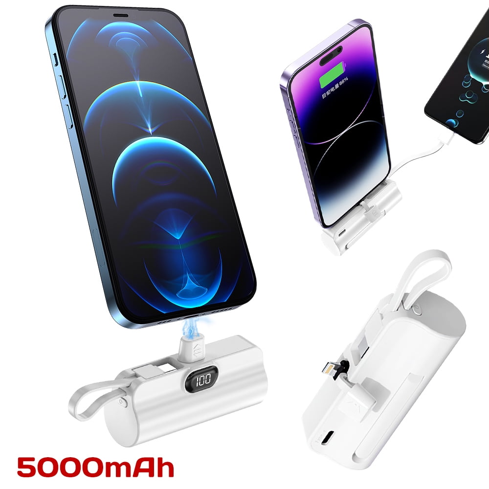 DFITO Portable Charger Power Bank for iPhone and Android, 5000mAh Mini ...