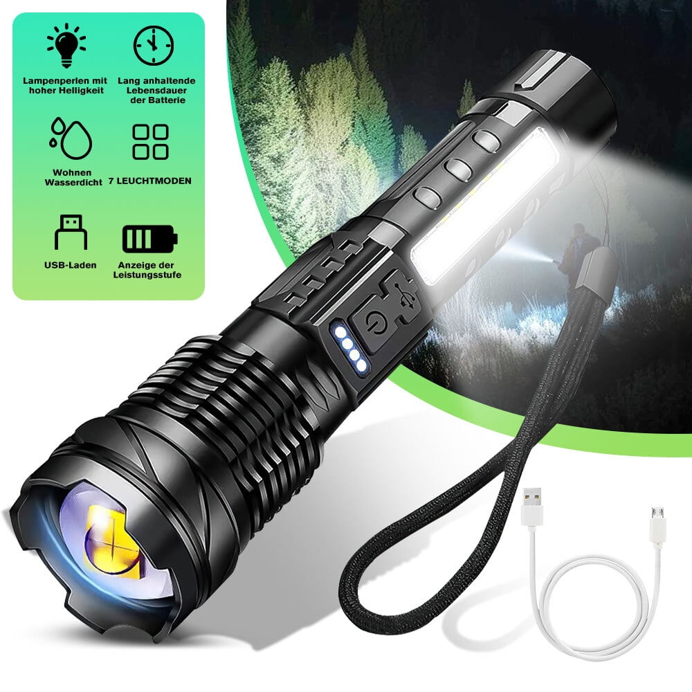 KEPEAK UV Flashlight Rechargeable, 3-in-1 Super Bright Flashlights ...