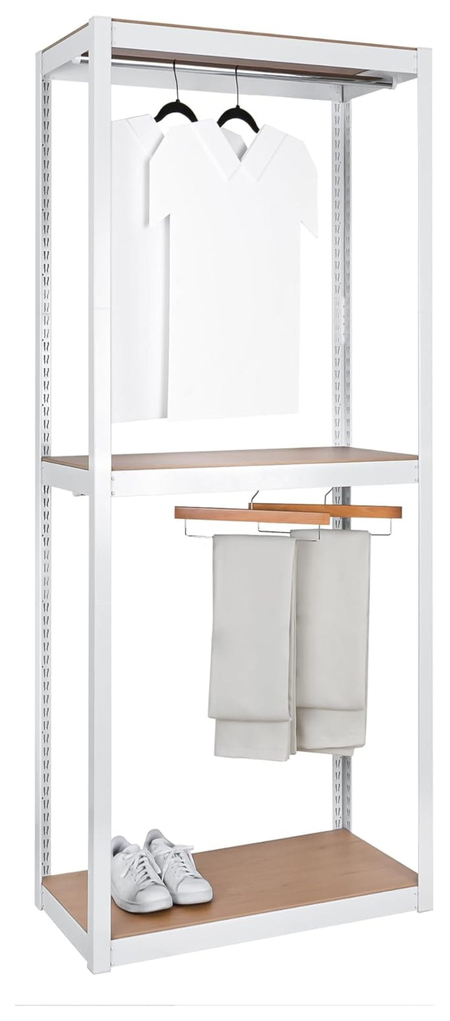 KEPSUUL Heavy Duty 2 Level Hanger Clothing Rack, Adjustable Tier ...