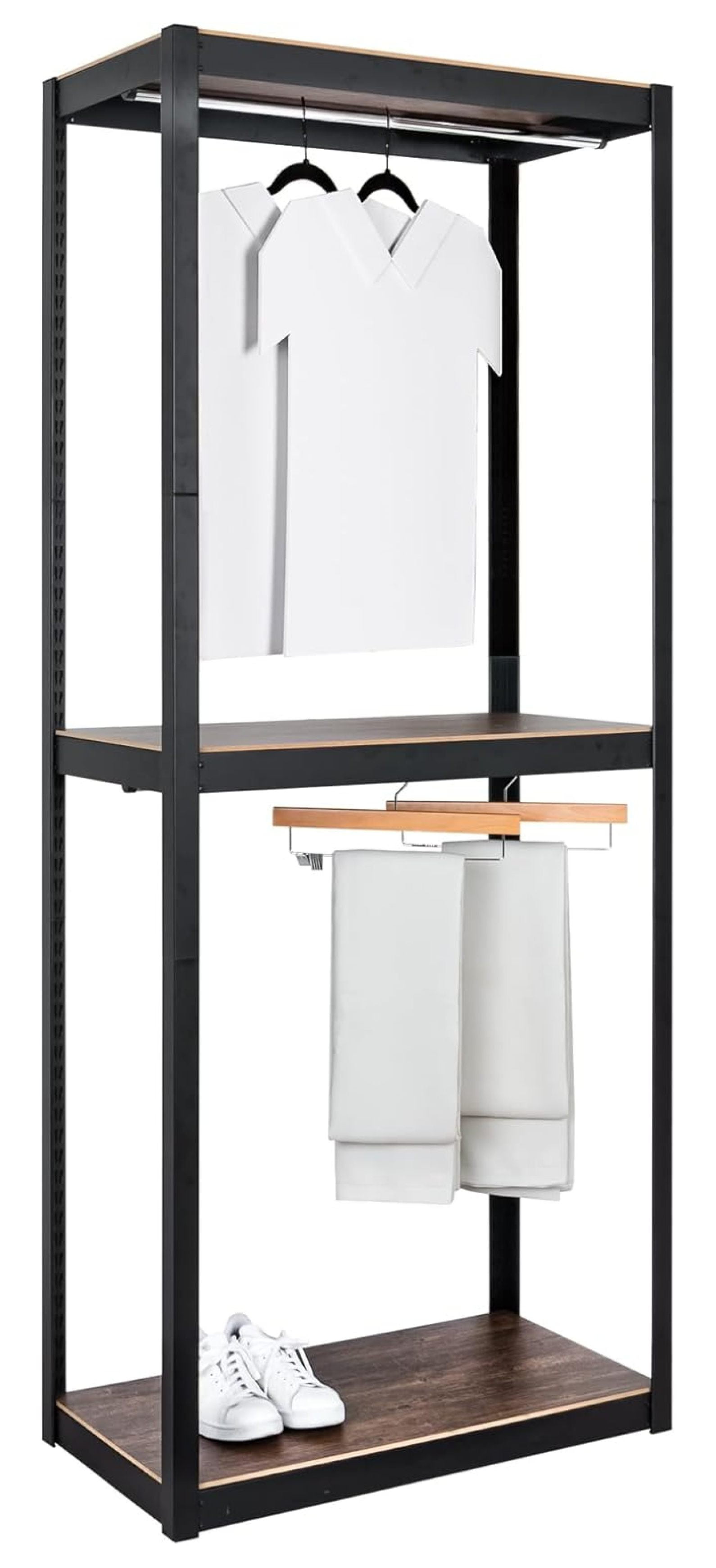 KEPSUUL Heavy Duty 2 Level Hanger Clothing Rack, Adjustable Tier ...