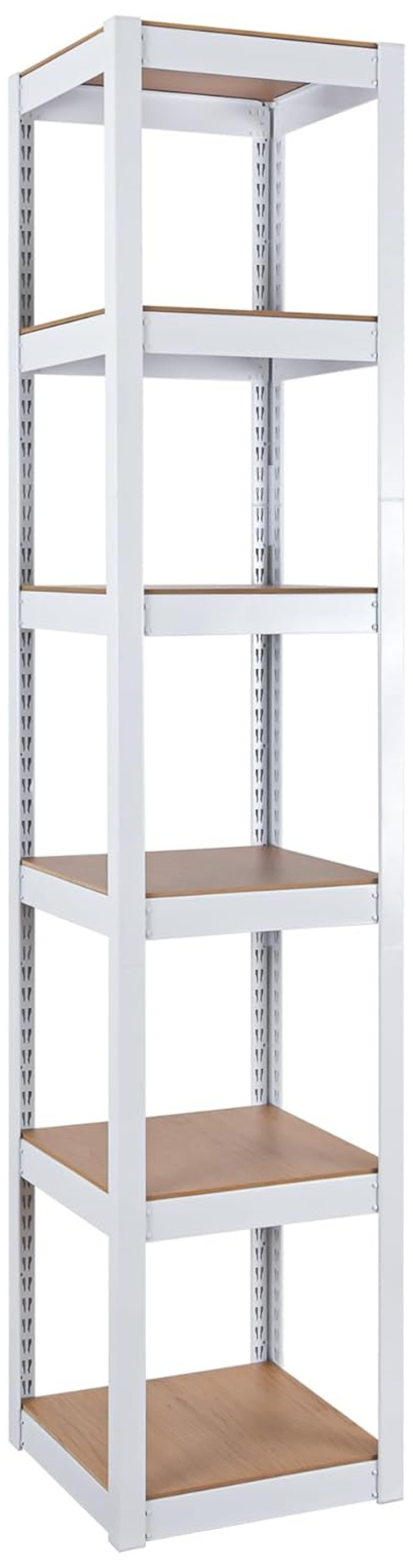 KEPSUUL Heavy Duty 5 Shelf Square Customizable Adjustable Tier Modular ...