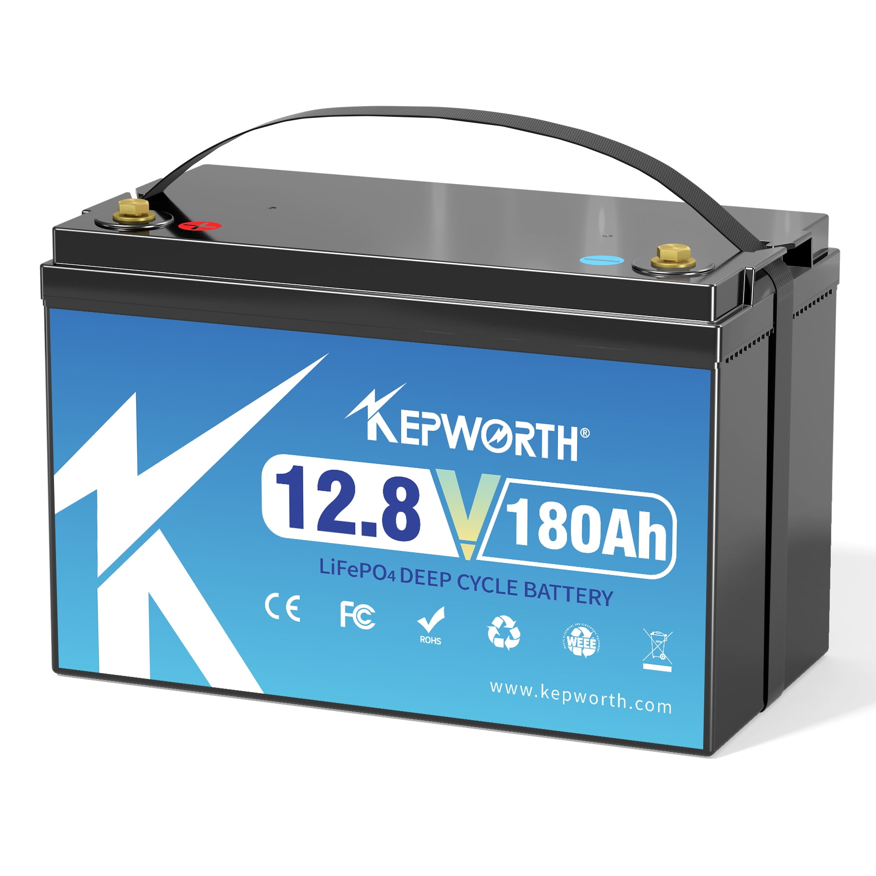 KEPWORTH 24V 60Ah LiFePO4 Battery, Rechargeable Lithium Batteries with 100A BMS, Solar, Marine ...