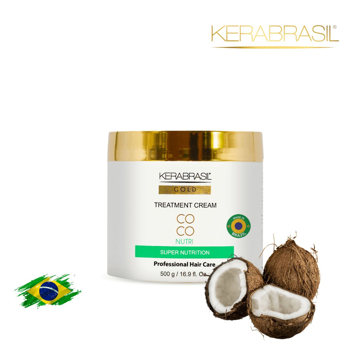 KERABRASIL Coco Nutri Treatment - 500g - Deep Hydration Hair Mask ...