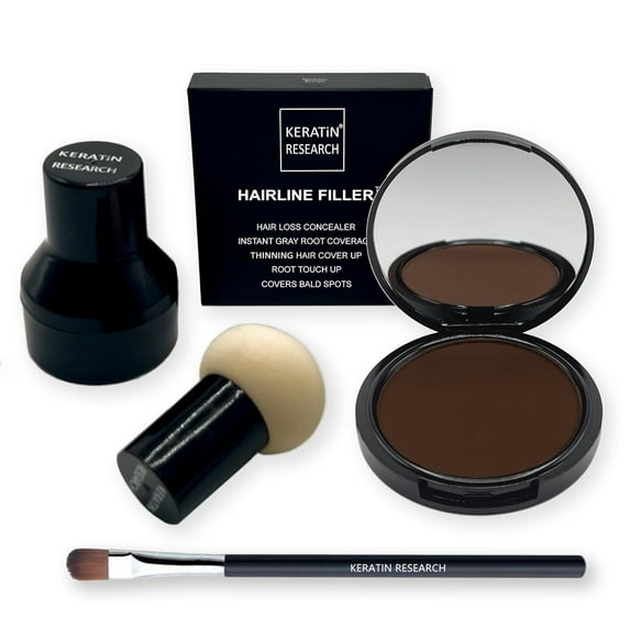 KERATIN RESEARCH Hairline Filler Unisex Mineral Powder Root Touch-Up ...