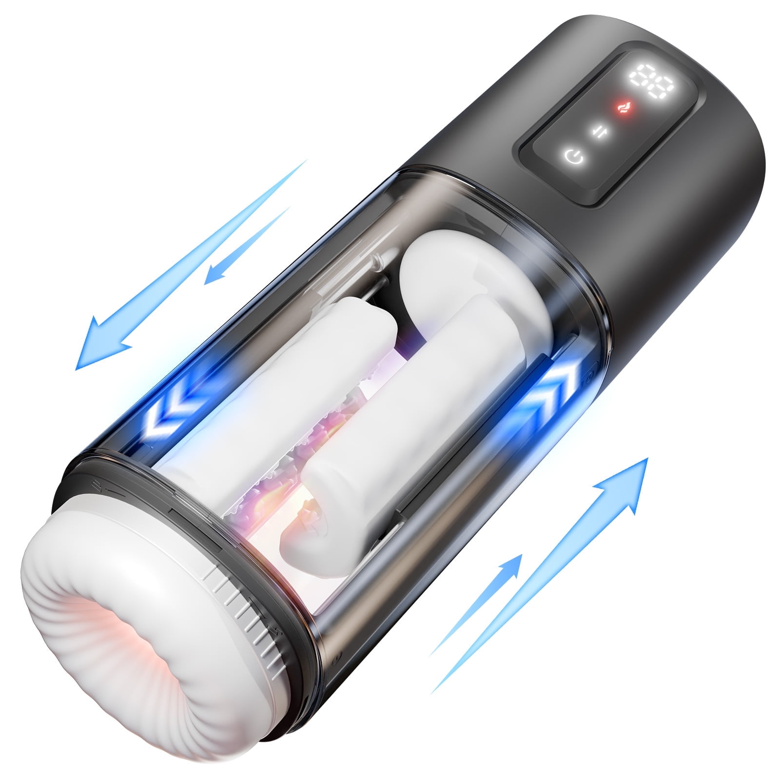 KERERO Automatic Male Masturbator with 10 Vibrating, 6 Rubbing & 2 Heating Levels,Male Sex Toys ...