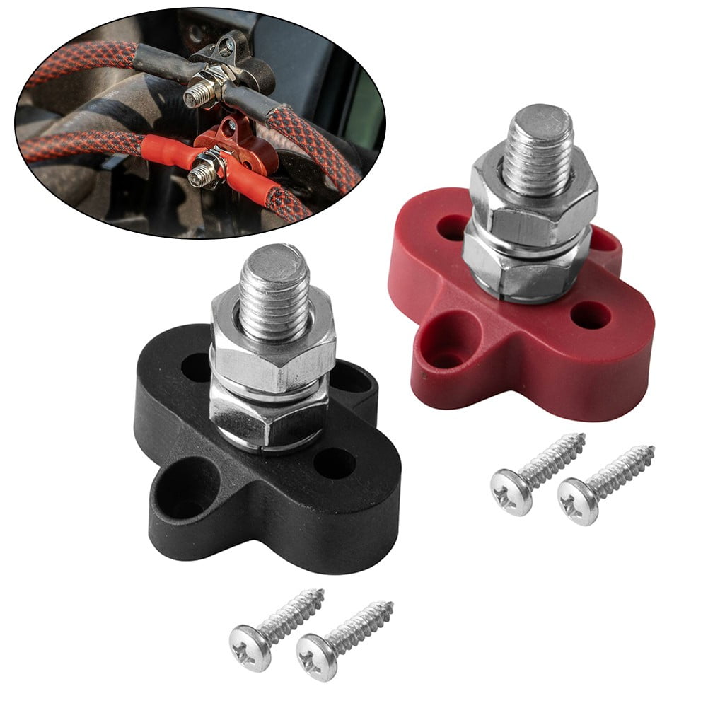 KERISTE 48V Dc Max M10 Battery Power Distribution Terminal Block Stud Junction Post Set ...