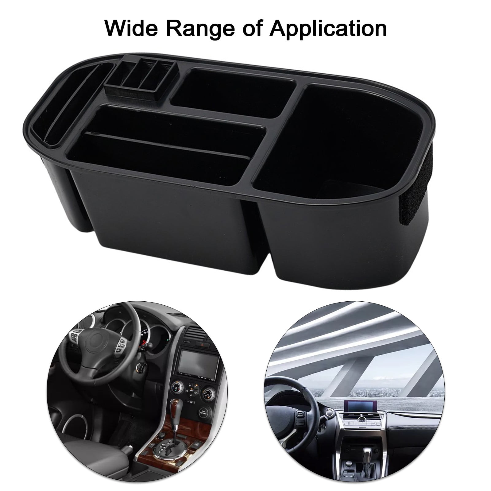 KERISTE Car Center Console Box Organizer Food Tray Drink Holder for ...