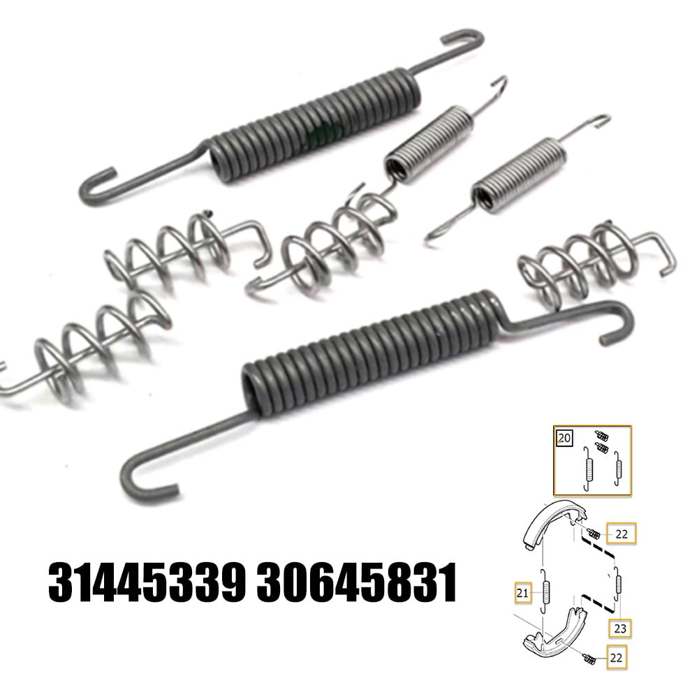 KERISTE Handbrake Retaining Spring Kit for Volvo S60 V70 Xc70 Xc90 ...