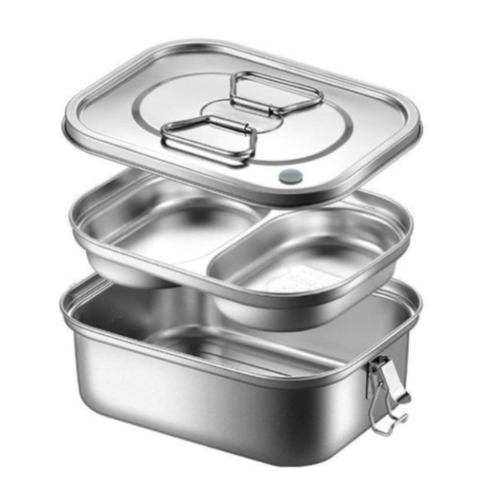 KERISTY 304 Stainless Steel Lunch Box Double-layer Divided Dining Box ...