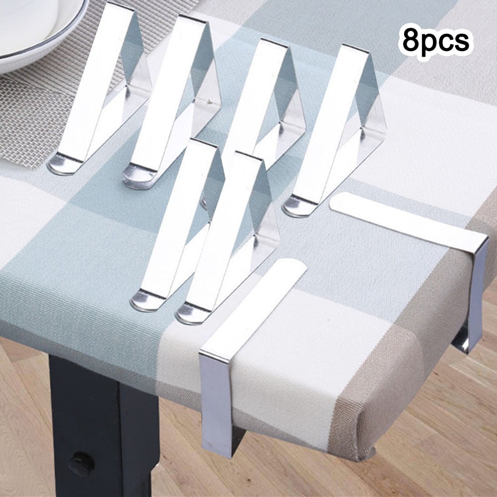 KERISTY 8 X Stainless Steel Table Cloths Picnic Clamps Cover Clip ...