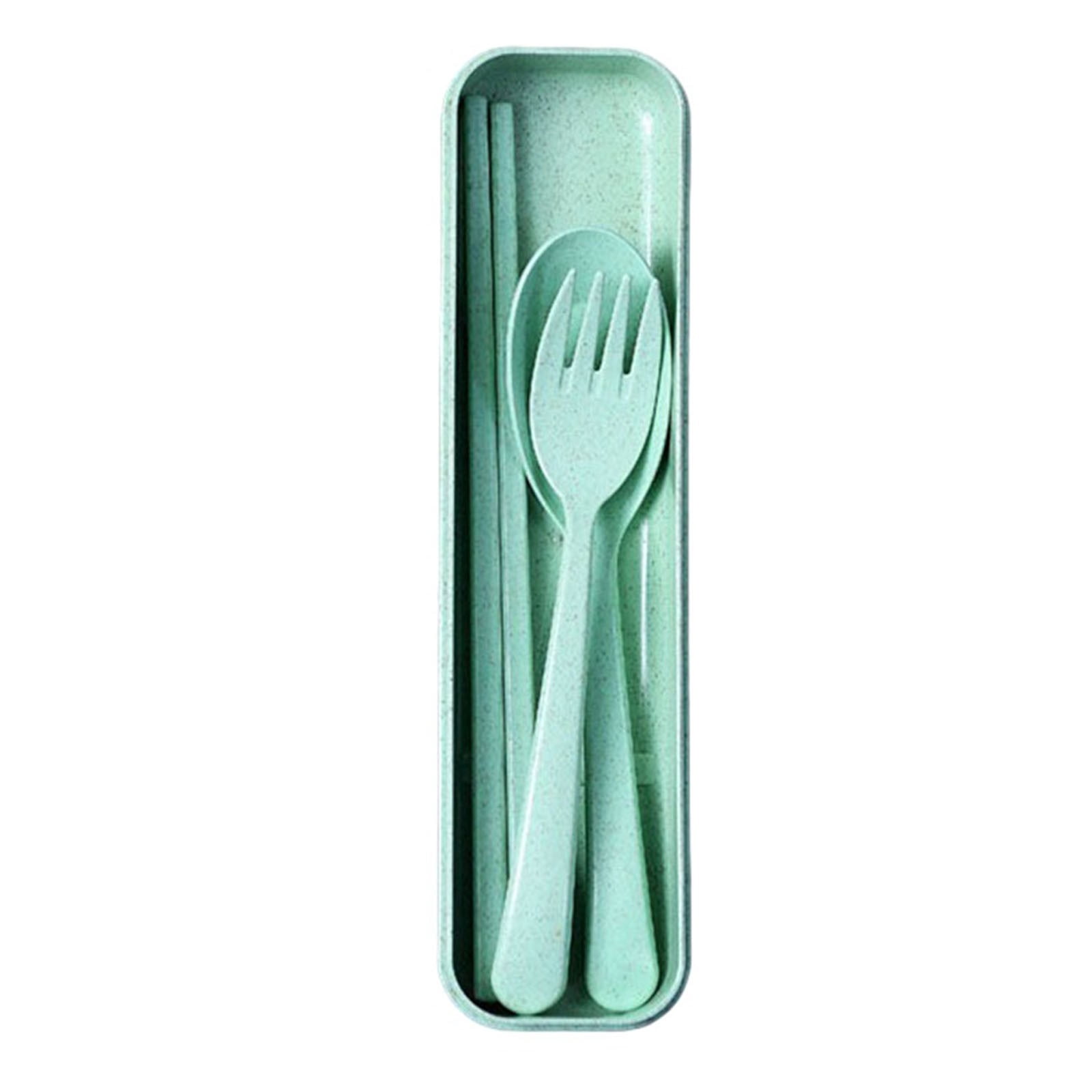 KERISTY Cutlery Set Travel Portable Storage Box fork Spoon Chopsticks ...