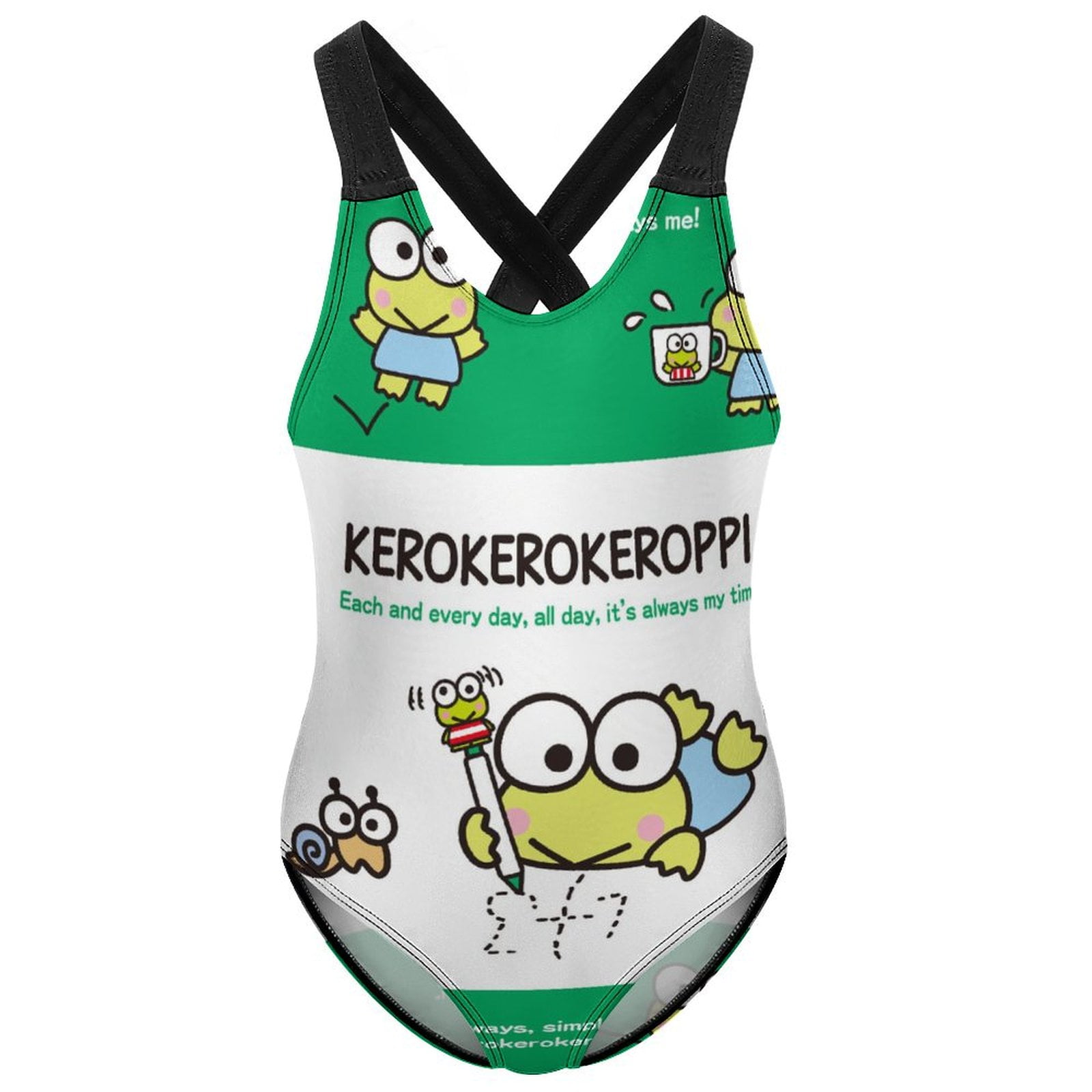 KEROPPI Swimsuit Anime Cute for Girls Gift 7-9Y（120cm） KEROPPI Merch ...