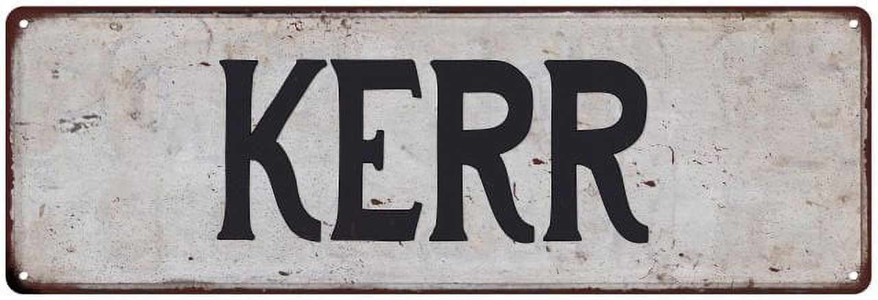 KERR Vintage Look Rustic Chic Metal Sign 8x24 108240036113 - Walmart.com