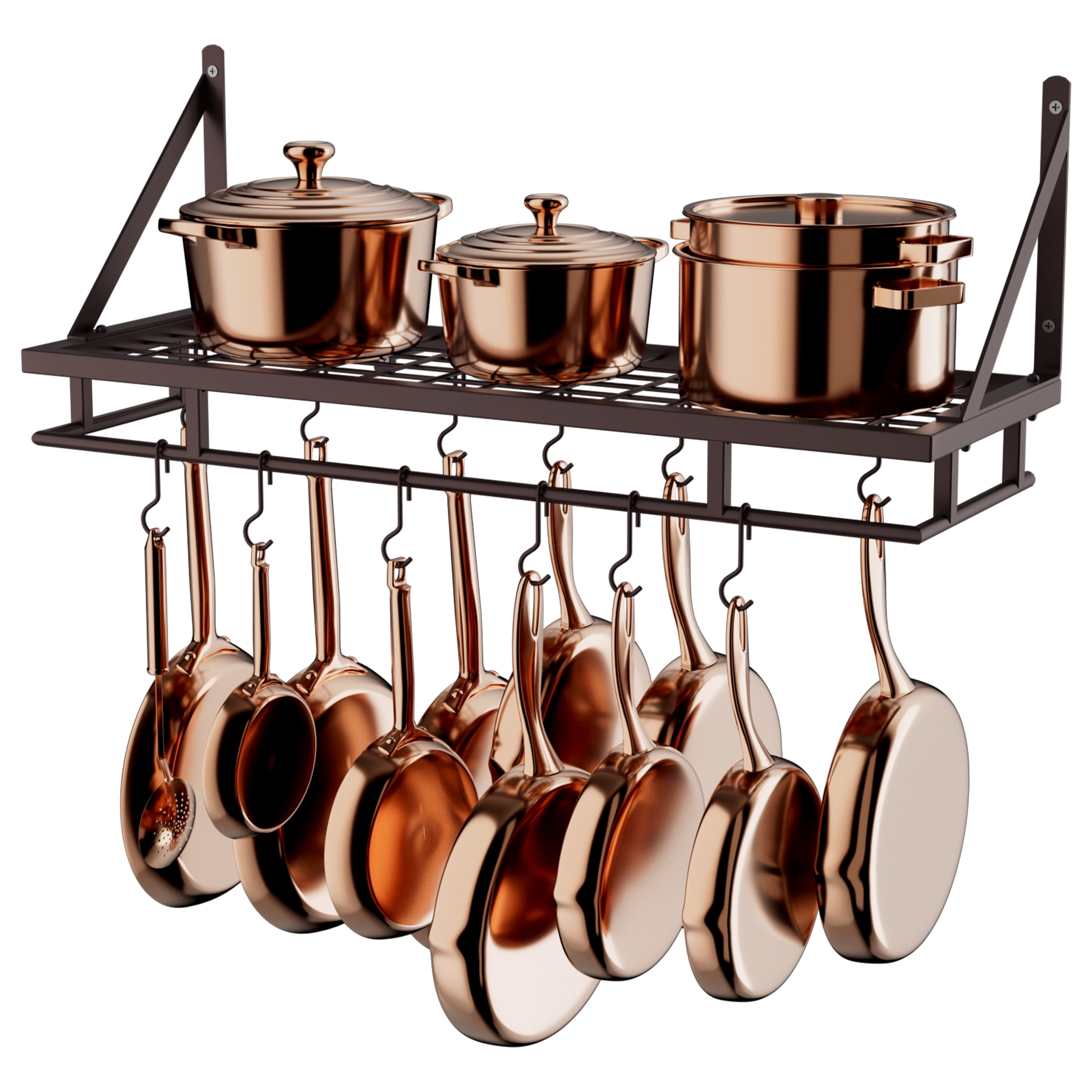 KES 30-Inch Oiled Bronze Pot Rack, Wall Mounted Hanging Pot and Pan ...
