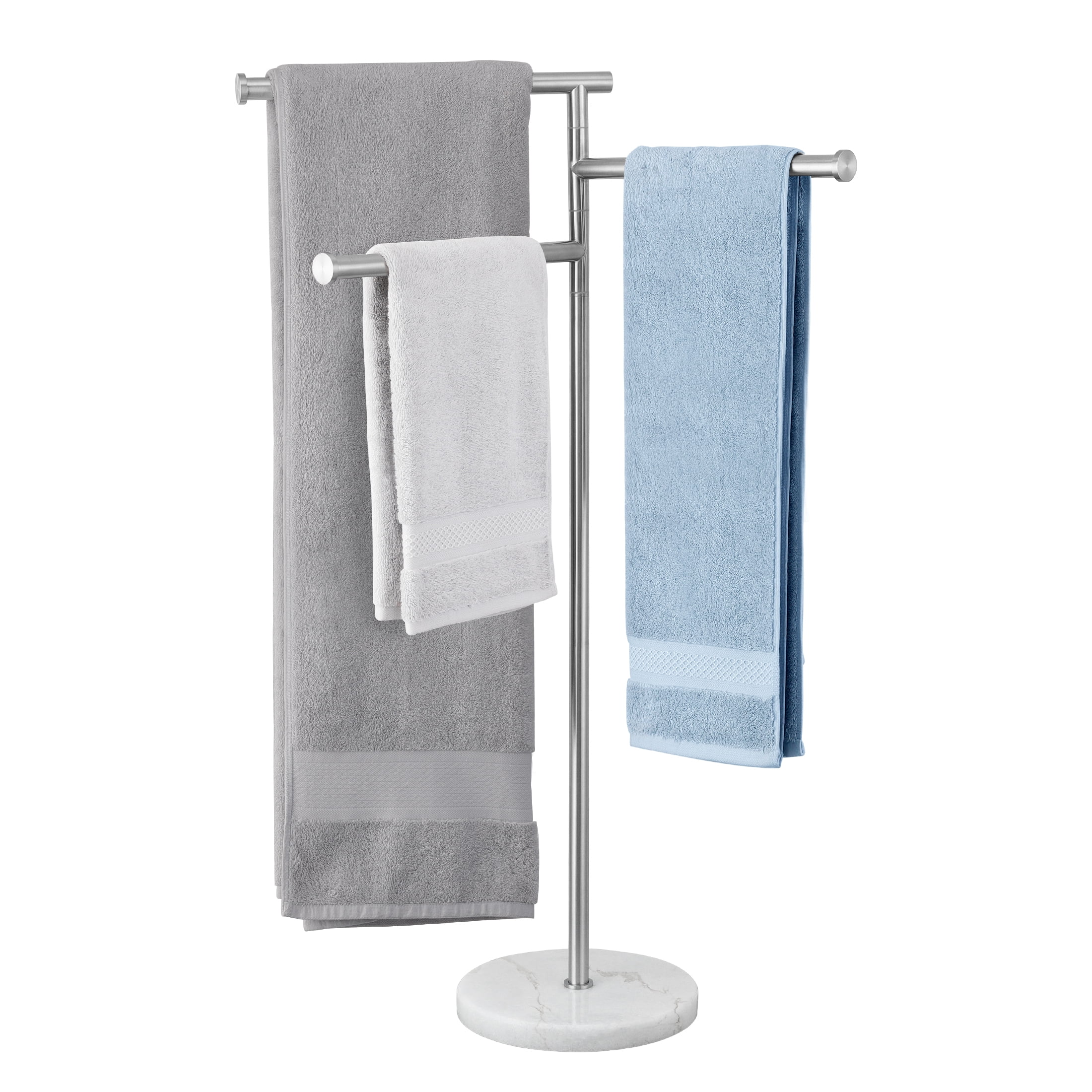 KES Freestanding Towel Rack for Bathroom, 40-Inch Swivel Arms Standing ...