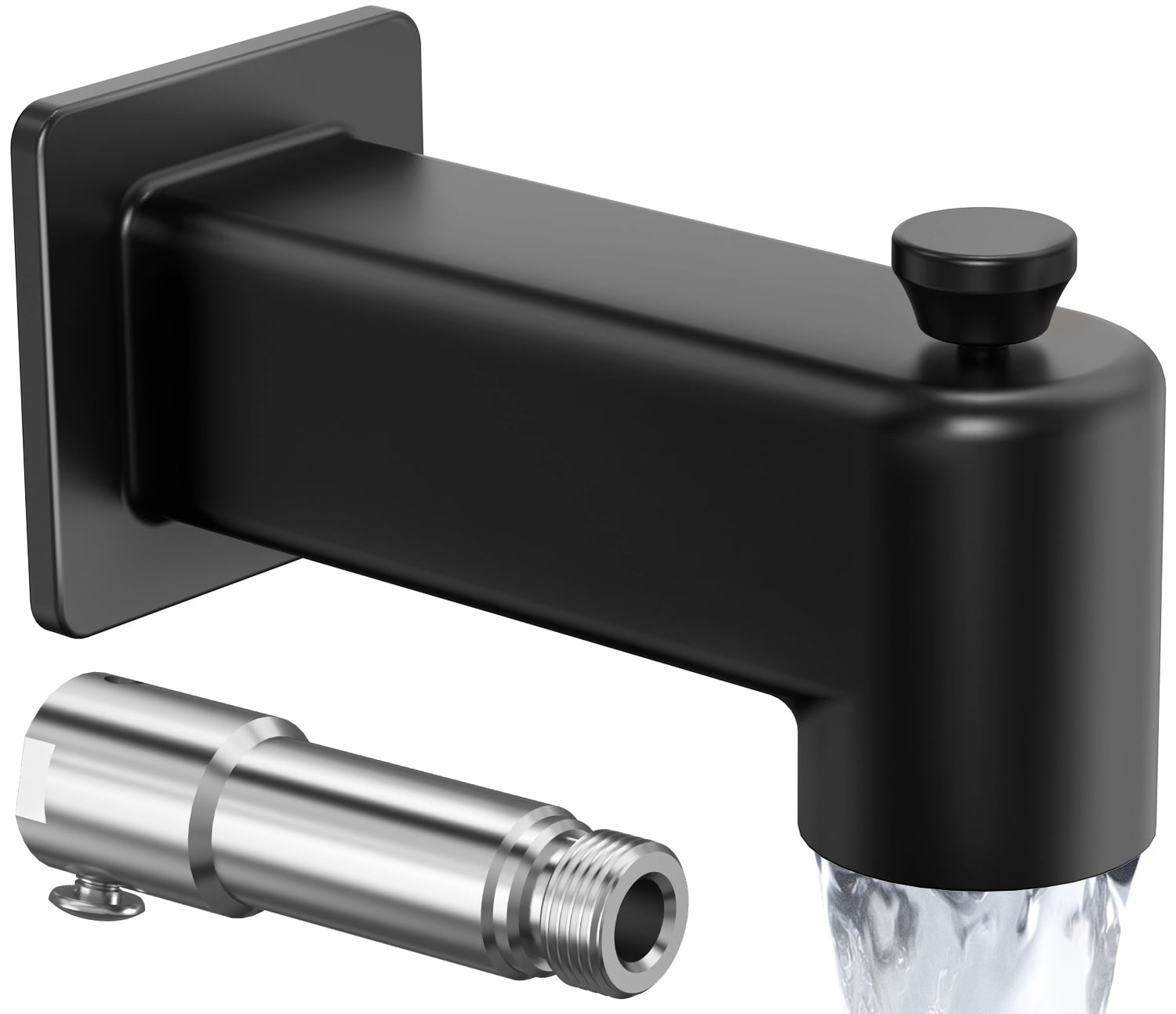 KES All Metal Tub Spout with Diverter, 5-3/8 Inch Bath Tub Faucet ...