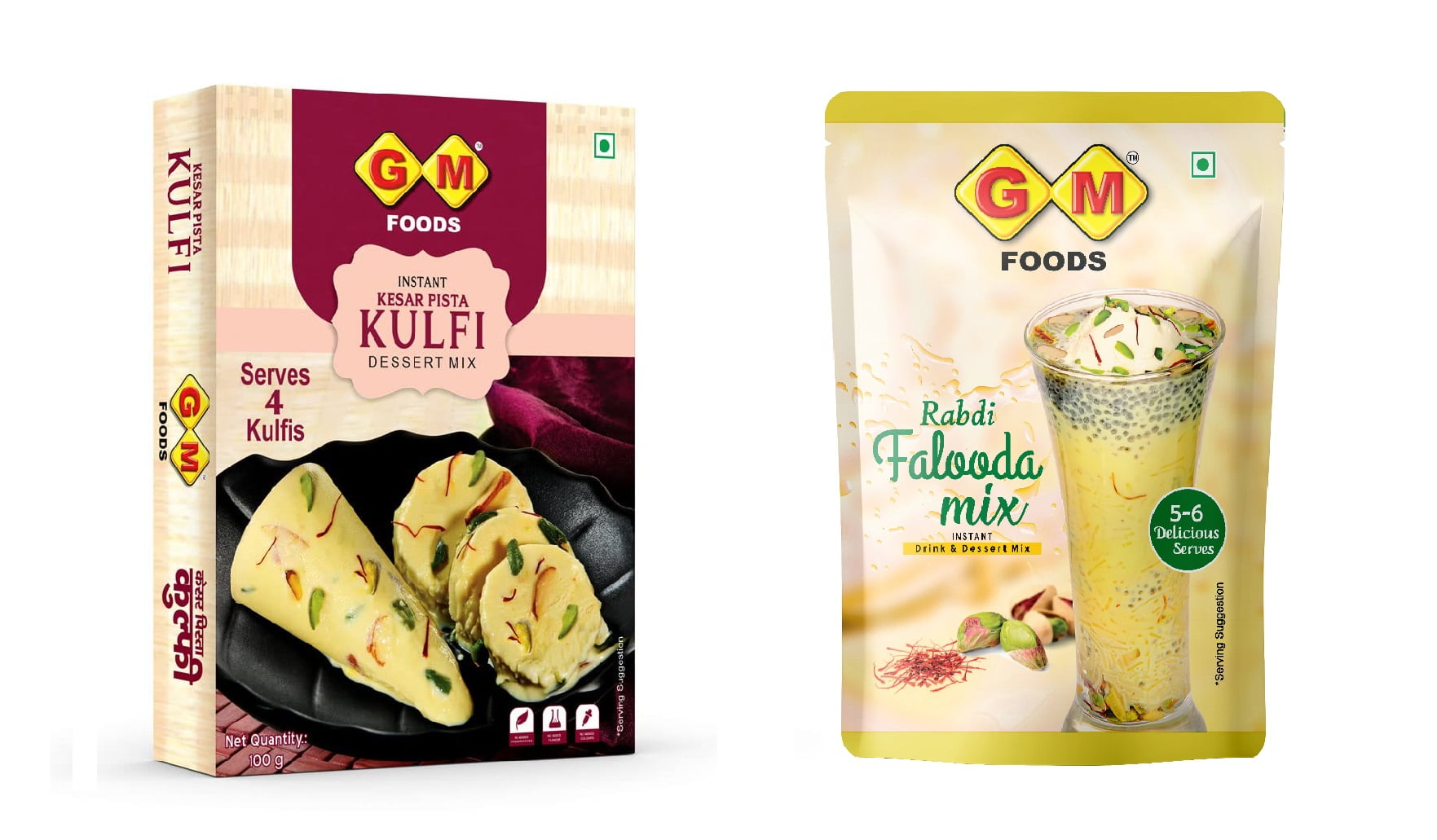 KESAR PISTA KULFI 100 GRAM AND RABDI FALOODA 160 GRAM (COMBO OF 2 ...