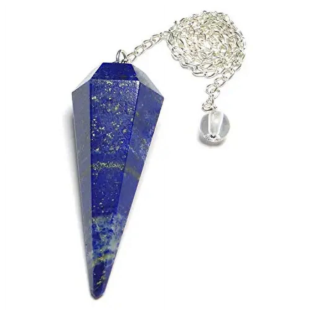 KESAR ZEMS Natural Lapis Lazuli Healing Crystal Reiki Dowsing Pendulum for Reiki, Healing ...