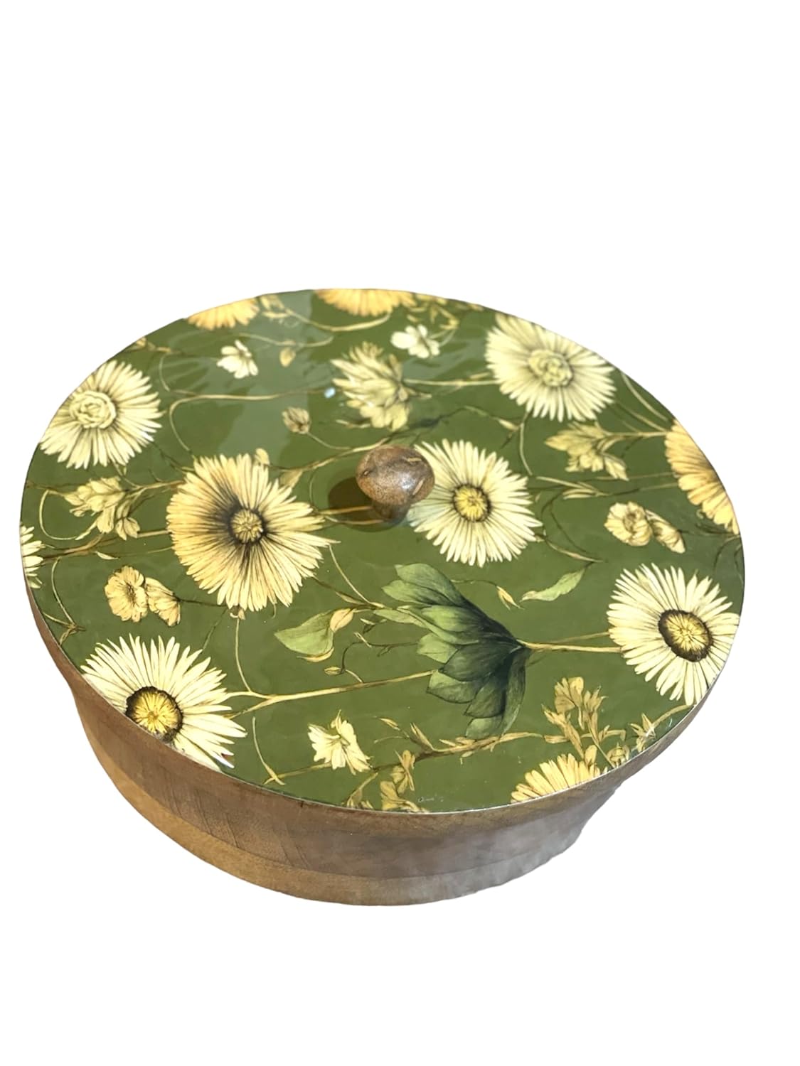 KESHA SPREE Wooden Casserole for Roti Chapati Box for Kitchen Epoxy ...
