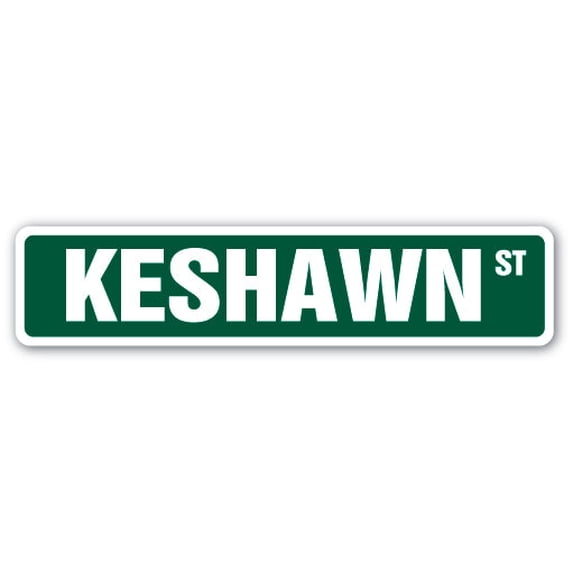 KESHAWN Street Sign Childrens Name Room Sign | Indoor/Outdoor | 30 ...