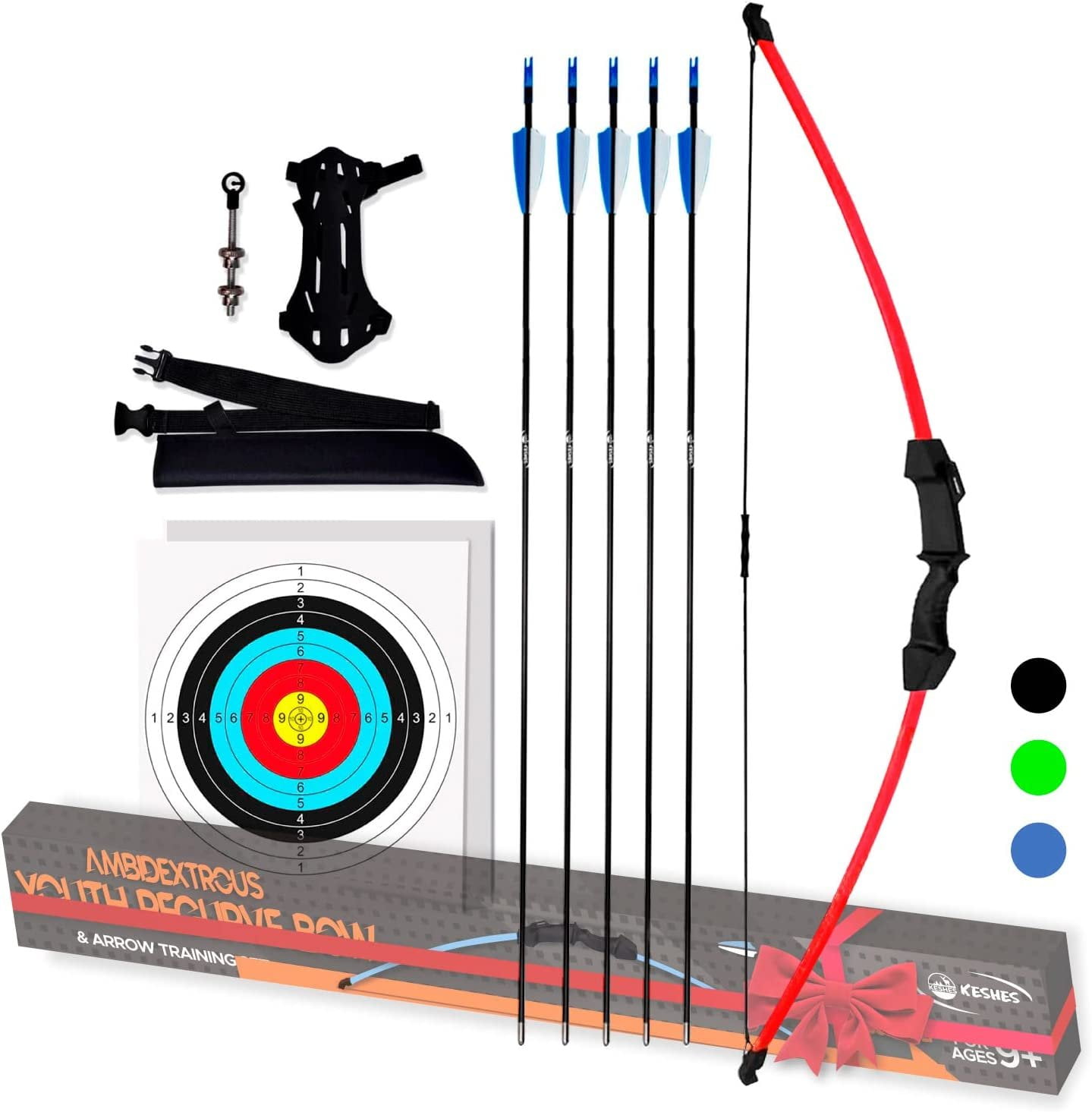 KESHES Archery Recurve Bow and Arrow Youthbow Set - Beginner Bows for ...