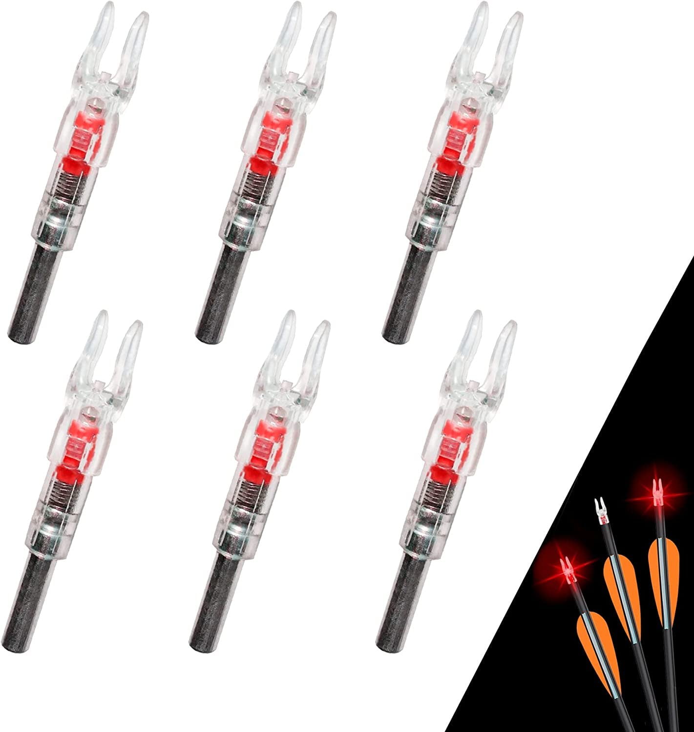 KESHES LED Lighted Nocks for Arrows, .244 Inch Diameter, High ...