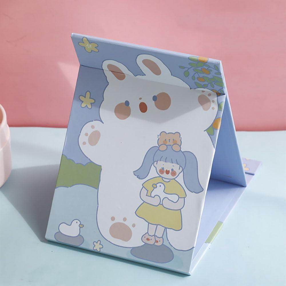 KESHU ENTERPRISE Unique Cartoon Folding Mirror Folding Makeup Mirror ...
