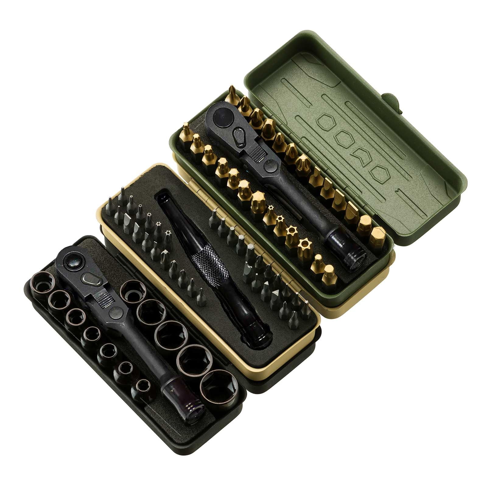 KESI Tool Torx Bit Set 77-Piece, Fully Armed Bits Ratchet Set with 1/4 ...