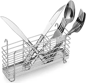 KESOL Sturdy 304 Stainless Steel Utensil Drying Rack Basket Holder with ...