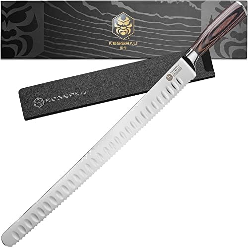 14-Inch Slicing Carving Knife - Samurai Series - Serrated Granton Edge ...