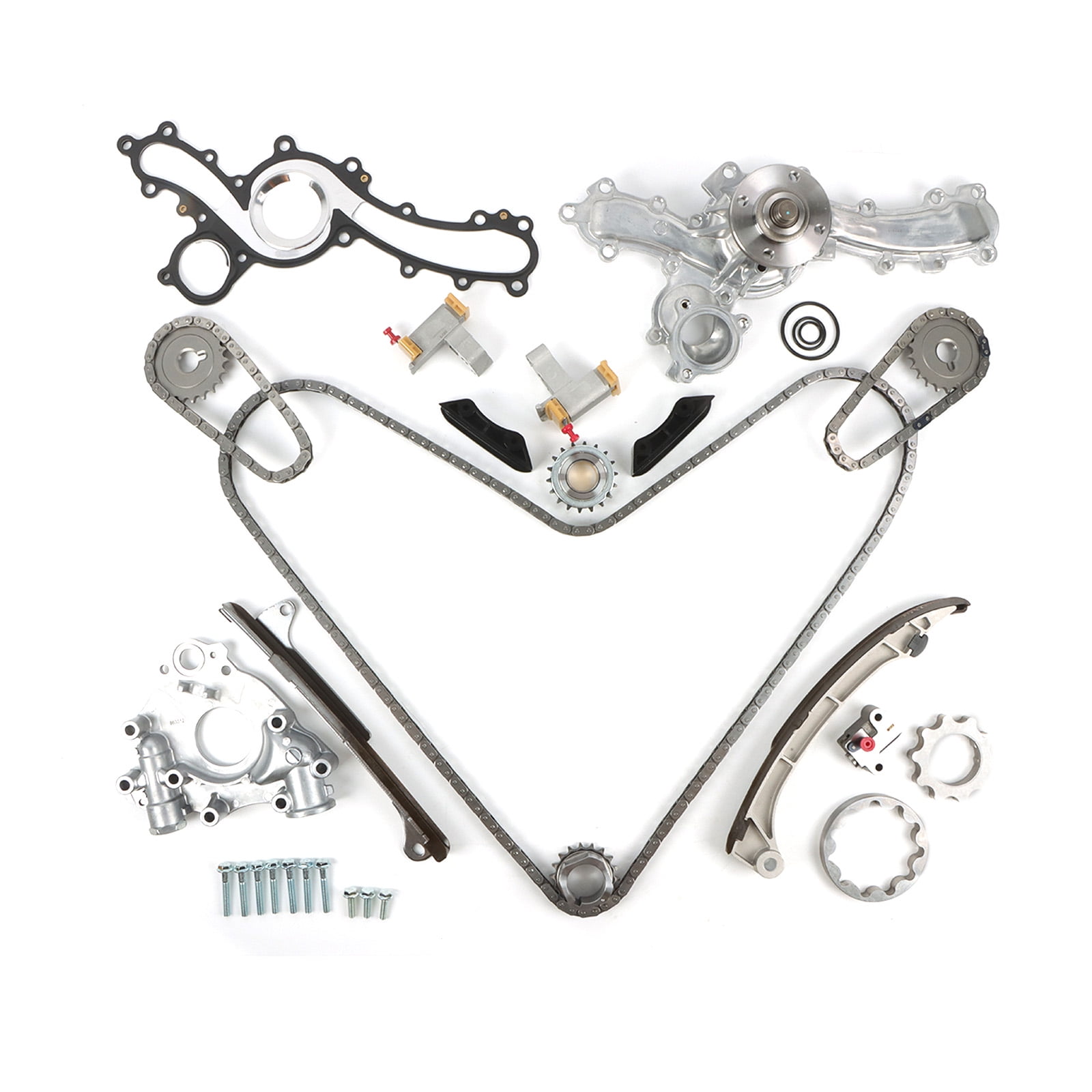 KESSOCCO 1 Set Timing Chain Kit with Water Pump Oil Pump 13506-AD010 ...
