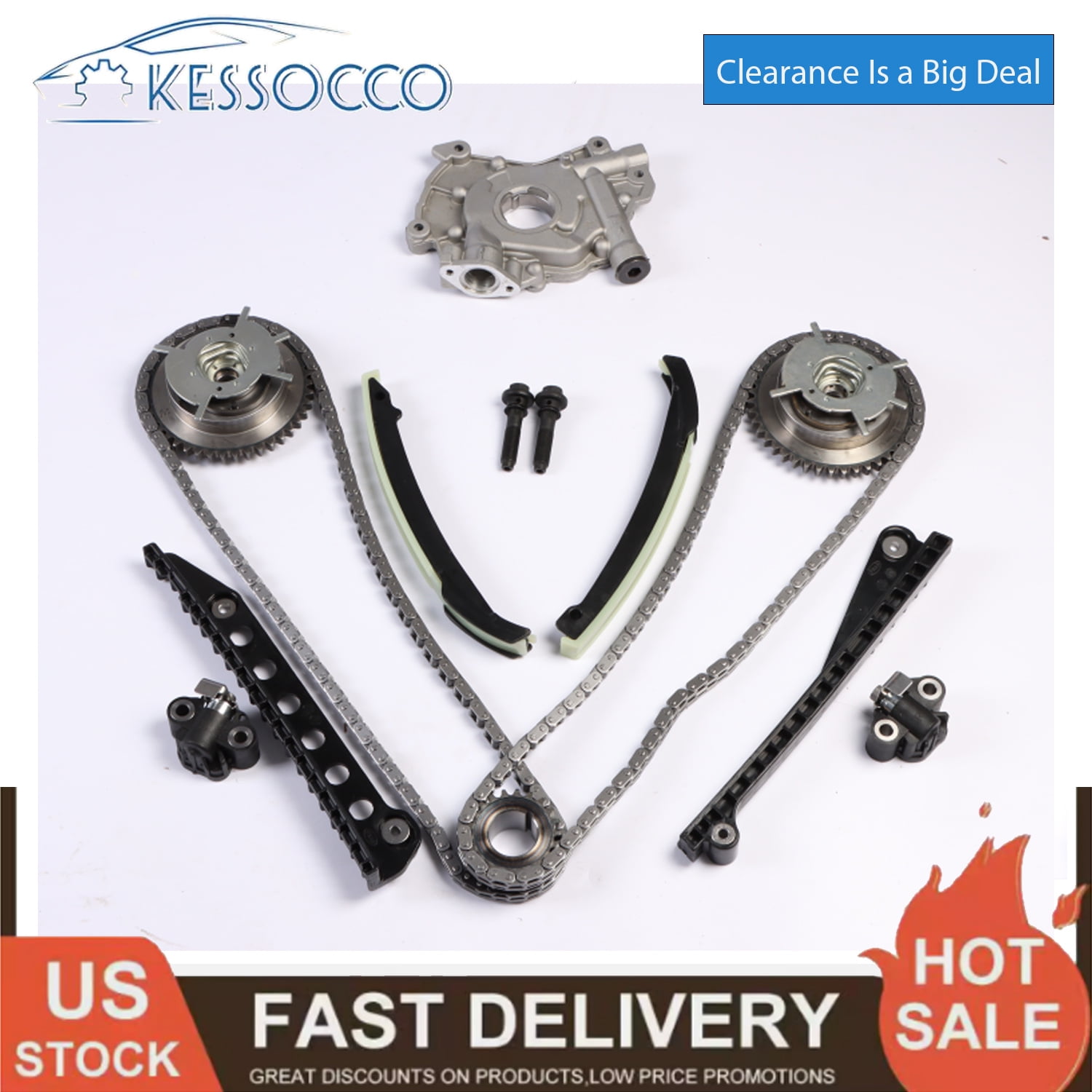 KESSOCCO Head Gasket Bolts & Timing Chain Kit for 2004-2006 Ford ...