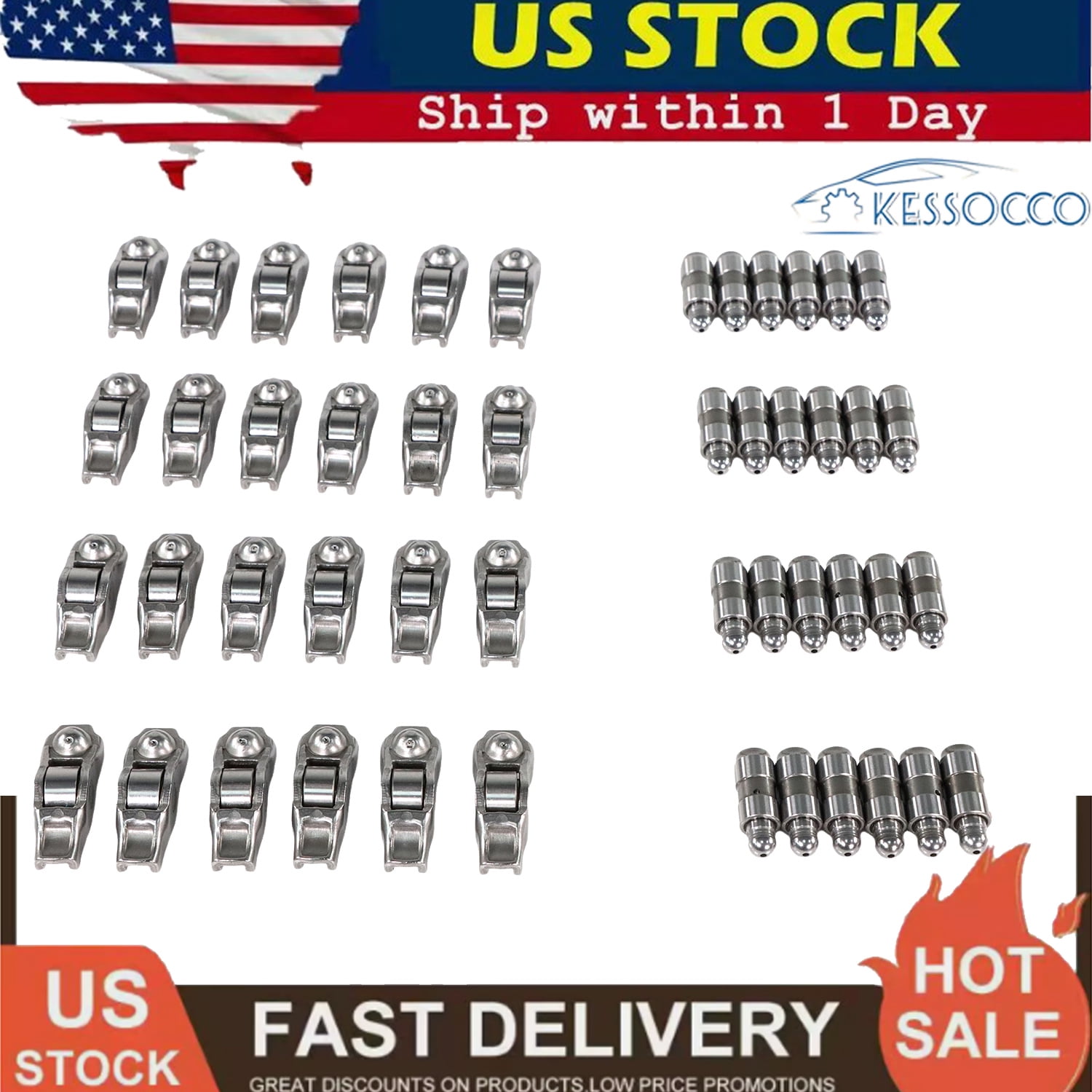 KESSOCCO Rocker Arms & Valve Lifters Kit for 2011-2020 Jeep, Dodge ...