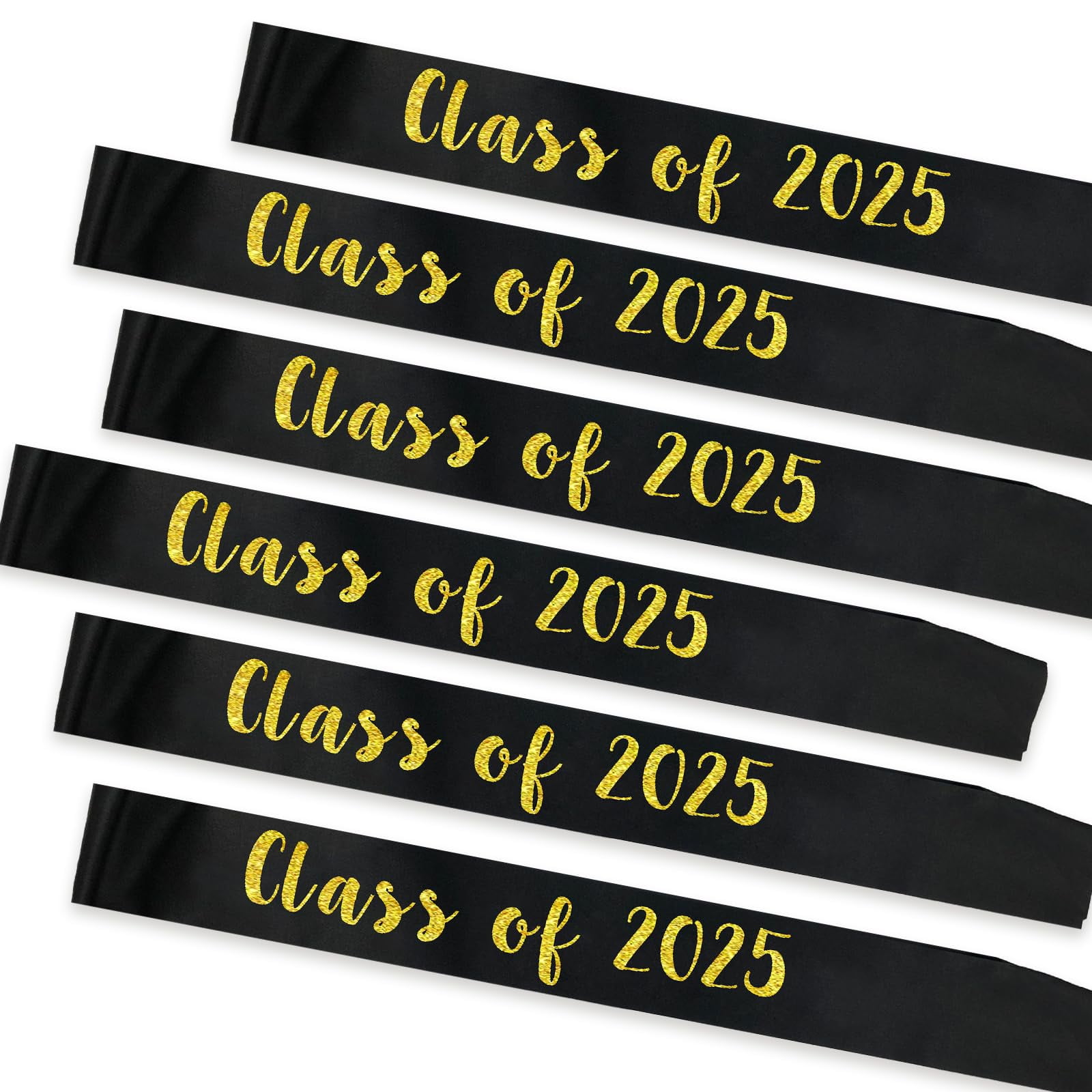 KETAOO 6PCS Class of MMF7 2025 Sash, Gold Glitter Black Finally ...