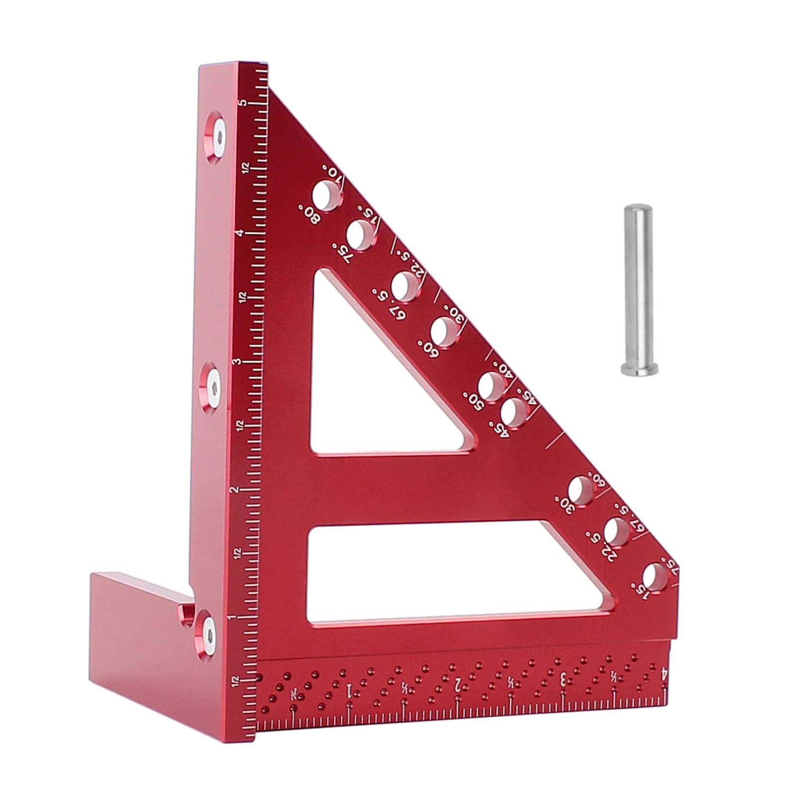 KETIPED Imperial 3D Carpenter Square Hole Scribing Triangle 15° to 90 ...