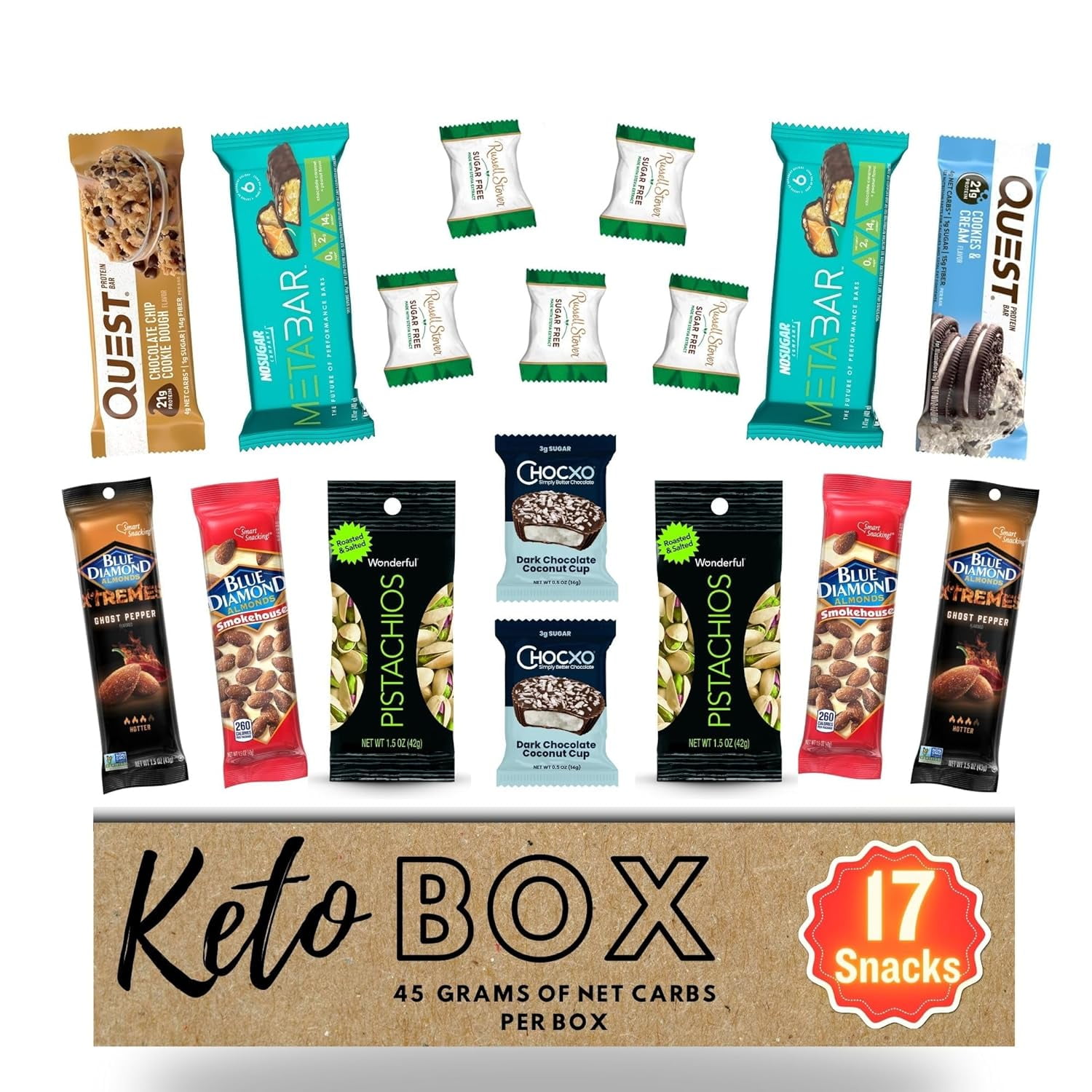 KETO SNACK BOX - Variety Pack Snacks, Bars, Cy | Food Care Package For ...