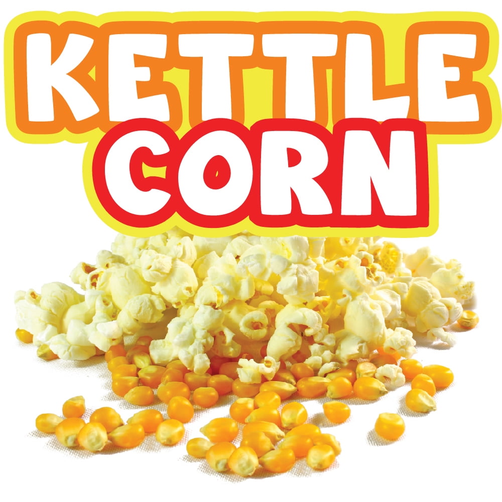 KETTLE CORN 36" Concession Decal sign cart trailer stand sticker ...