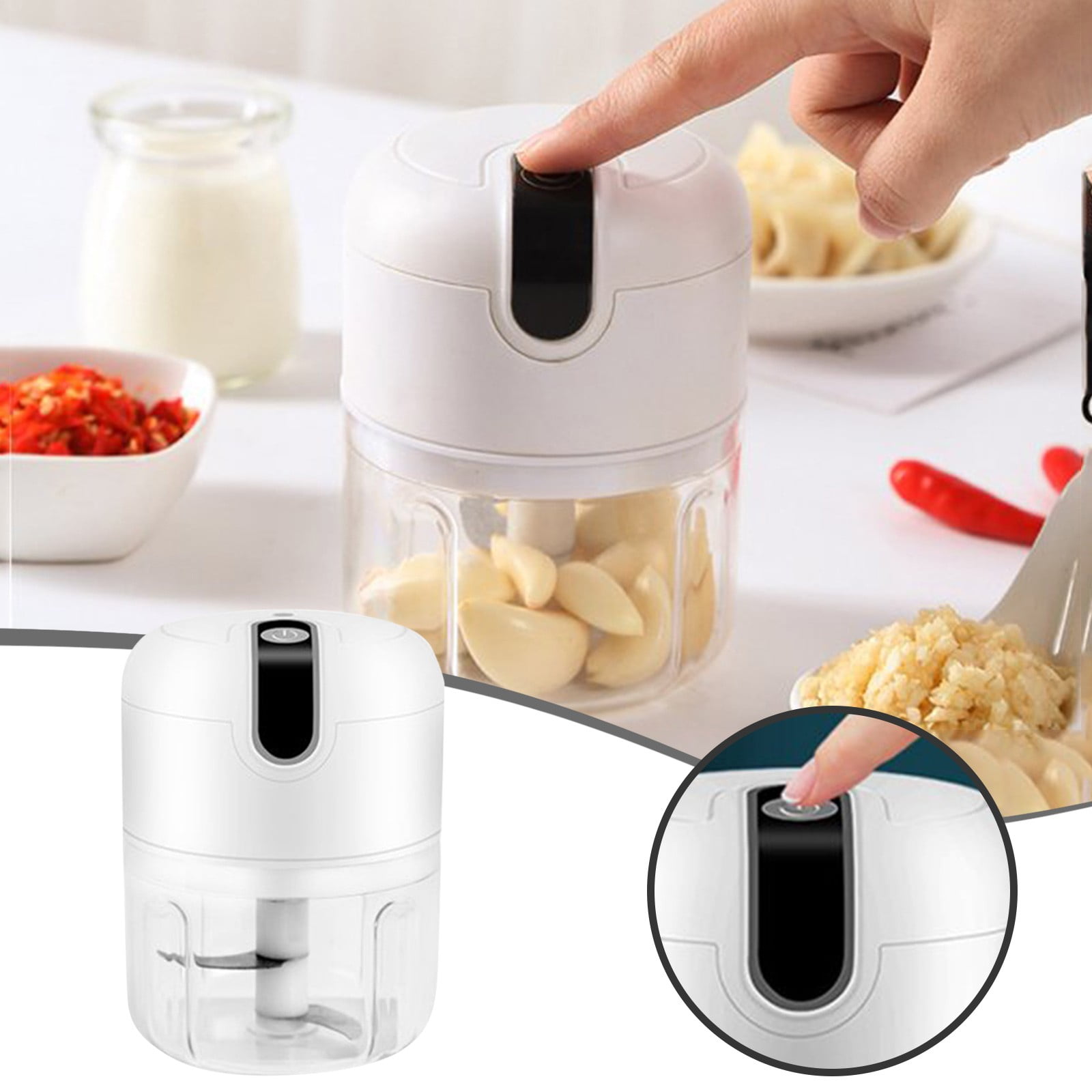 KEUSN Electric Food Chopper Small Garlic Chopper Mini Vegetable Chopper ... KEUSN Electric Food Chopper Small Garlic Chopper Mini Vegetable Chopper ...