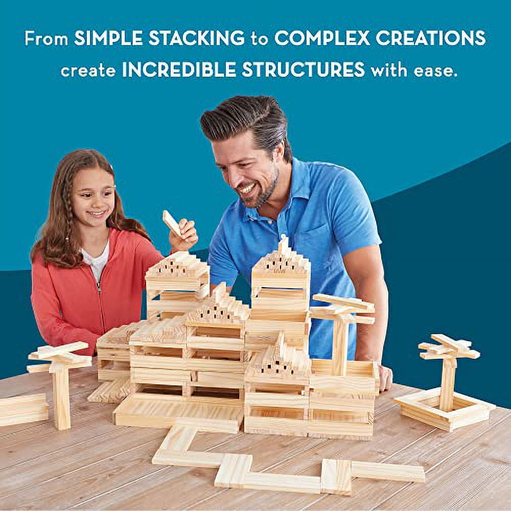 KEVA Structures 200 Wood Building Planks Set - Building Toy Includes ...
